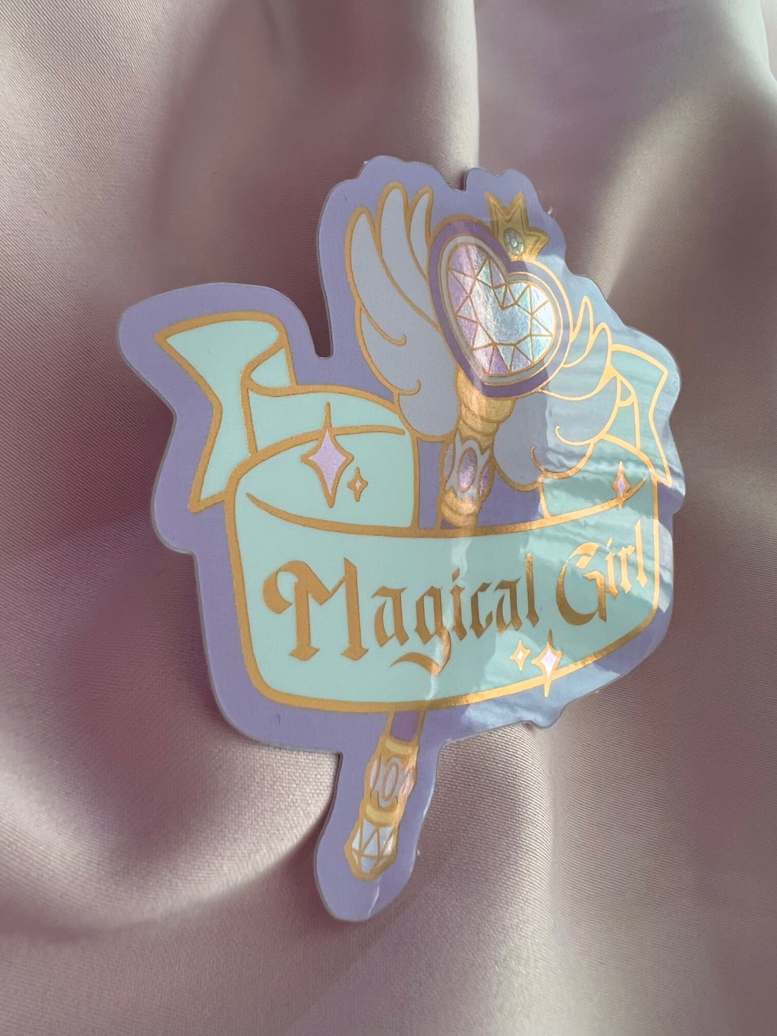Magical Girl Sticker Holo / Metallic Effect Gem - Etsy