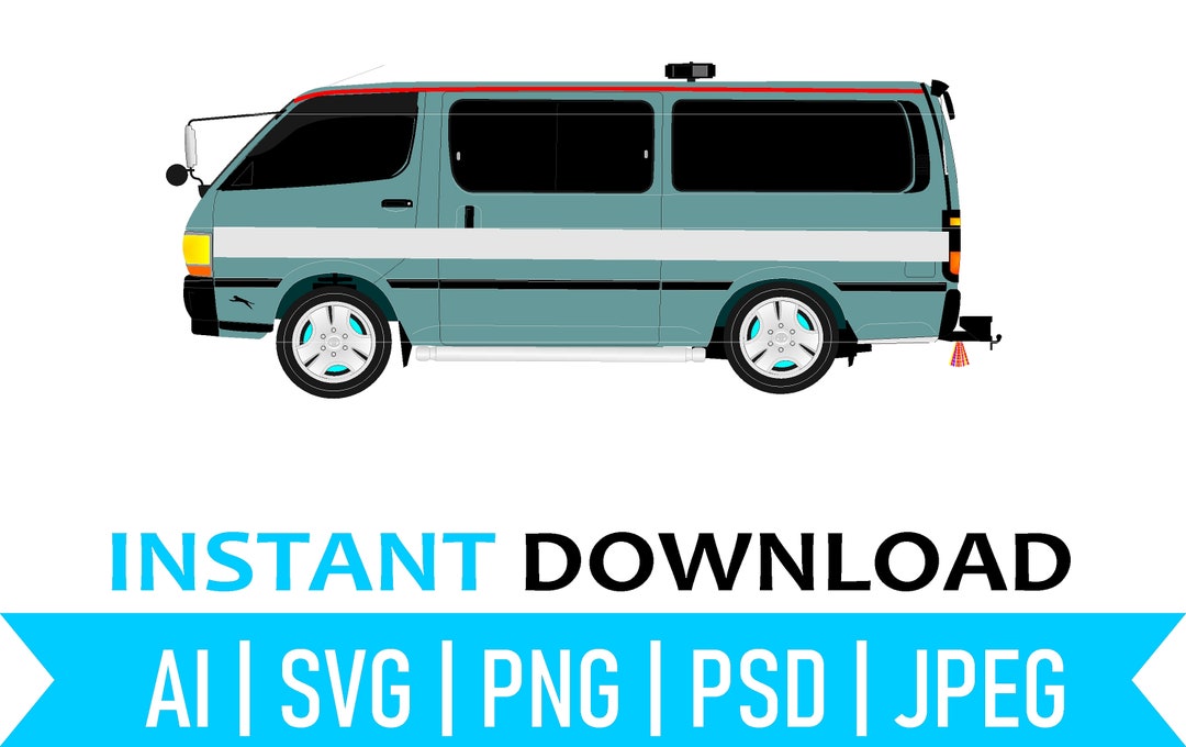 Toyota Hiace Bus Svg Van Svg Hiace Svg Toyota Van Svg - Etsy Sweden
