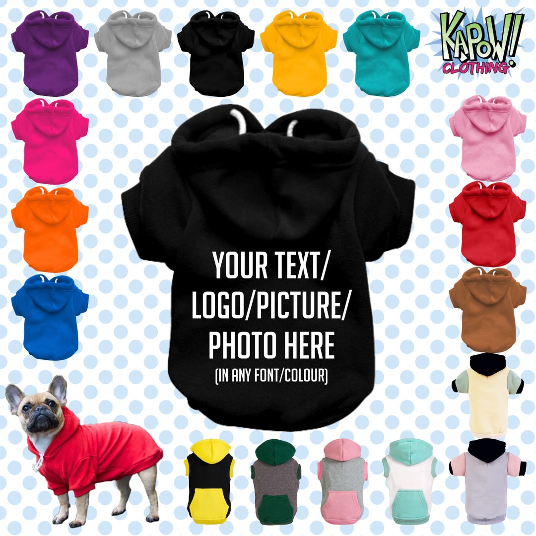 Custom Personalised Dog Puppy Pet HOODIE Clothes Name Funny- XS-4XL ...