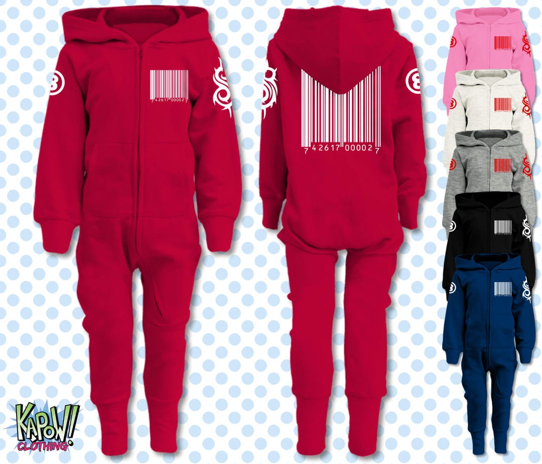 Slipknot Inspired Kids Jump Suit Boiler Hooded ALL-IN-ONE Organic ...