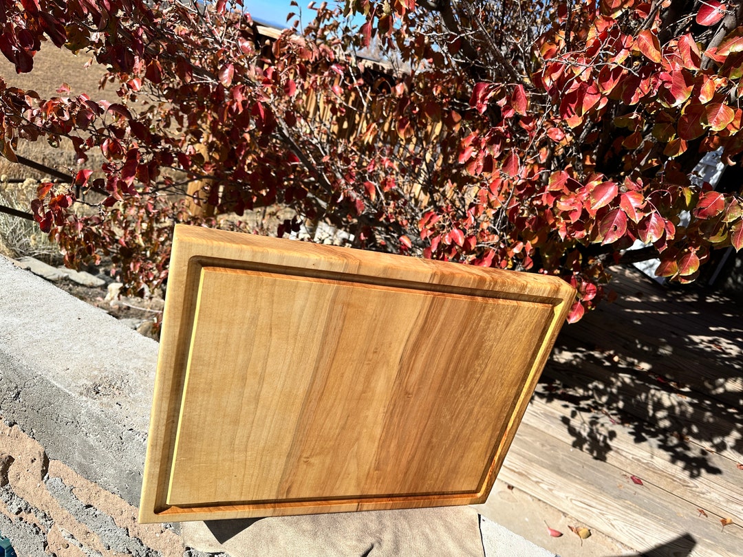 Custom Massive Solid One Piece Maple Slab Cutting Board With Juice ...