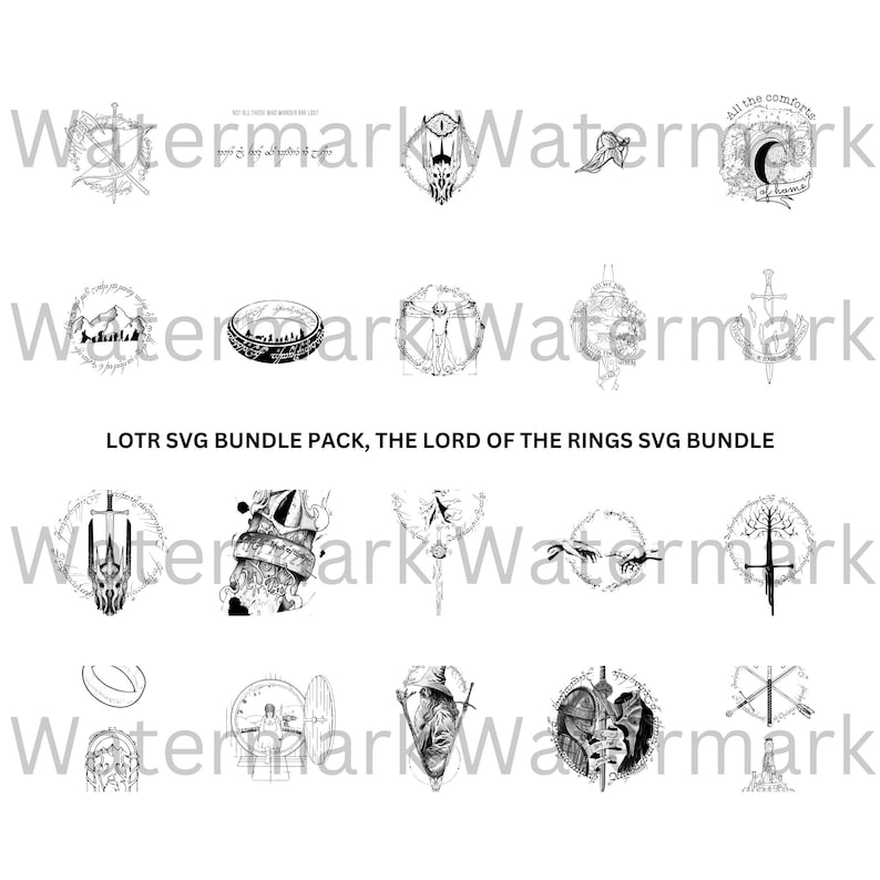 The Lord of the Rings SVG Bundle | Middle-earth Designs | Gifts for ...
