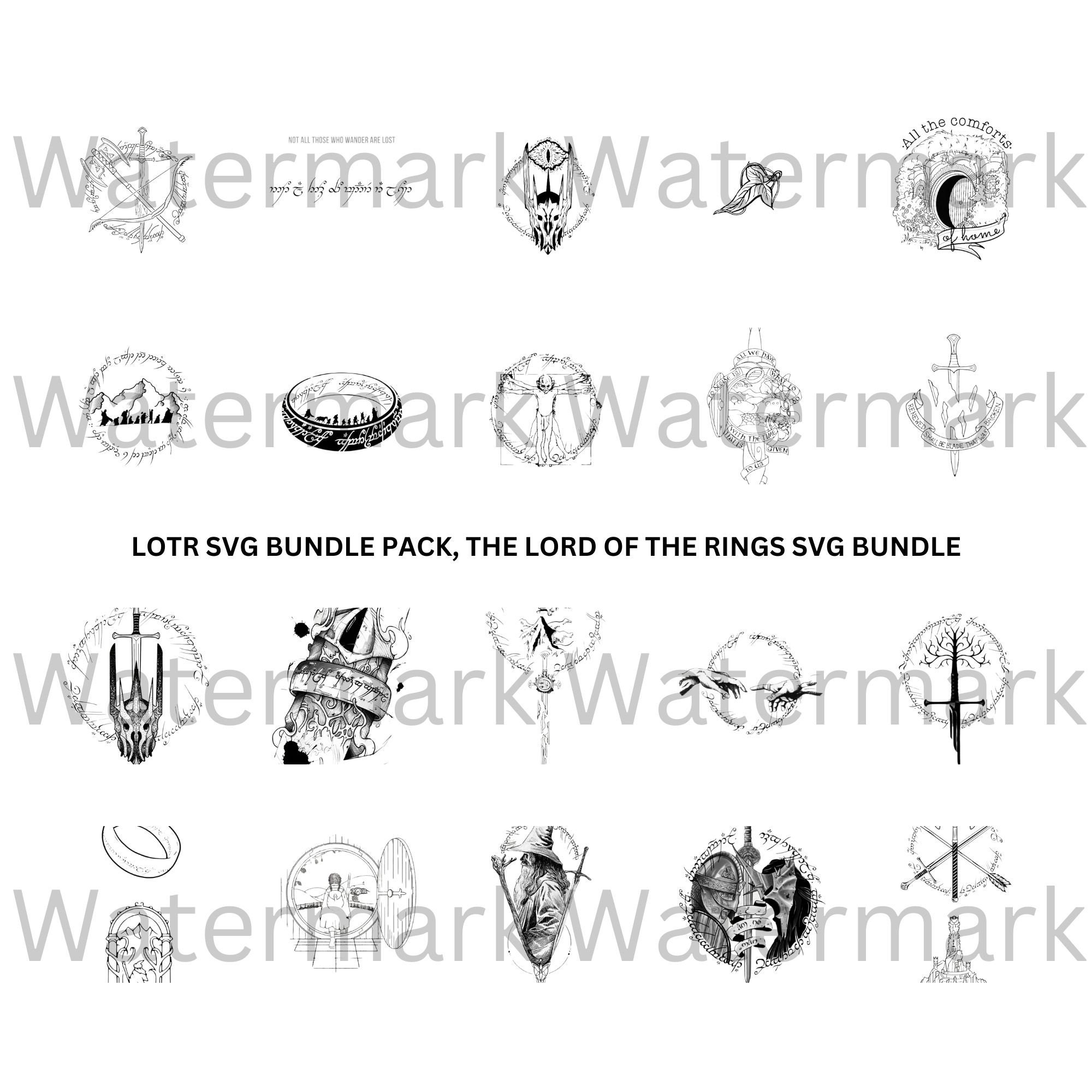 The Lord of the Rings SVG Bundle | Middle-earth Designs | Gifts for ...