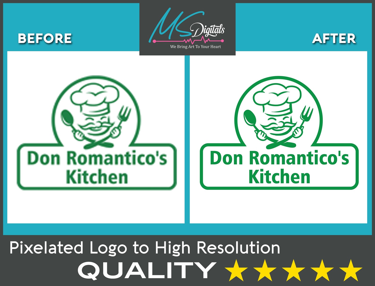 Logo Design, Turn Blurred Logo Into High Resolution, Pixelated Logo to ...