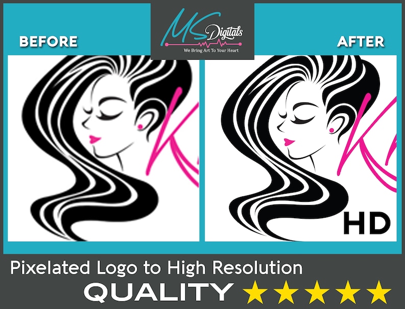 Logo Design, Turn Blurred Logo Into High Resolution, Pixelated Logo to ...