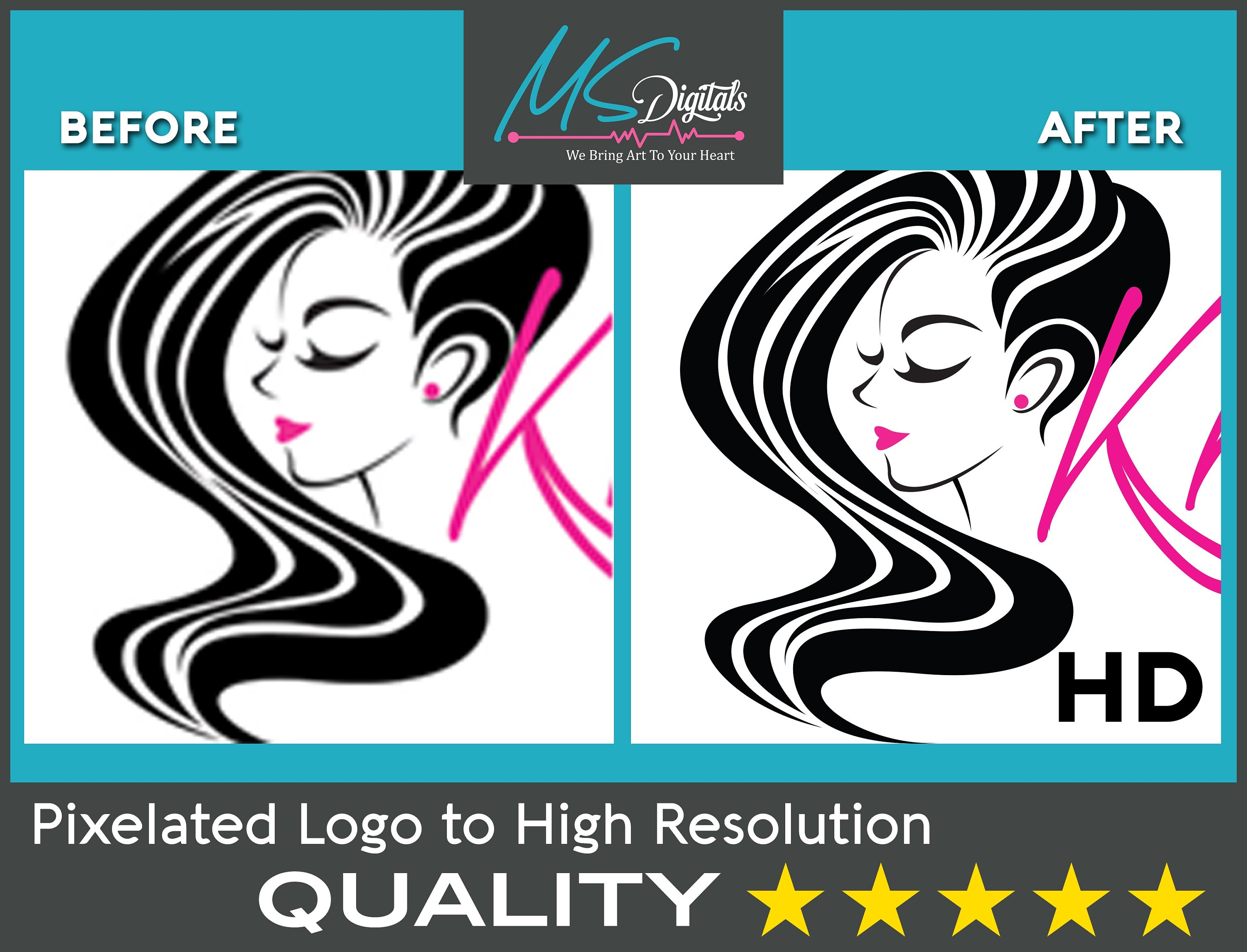 Logo Design, Turn Blurred Logo Into High Resolution, Pixelated Logo to ...