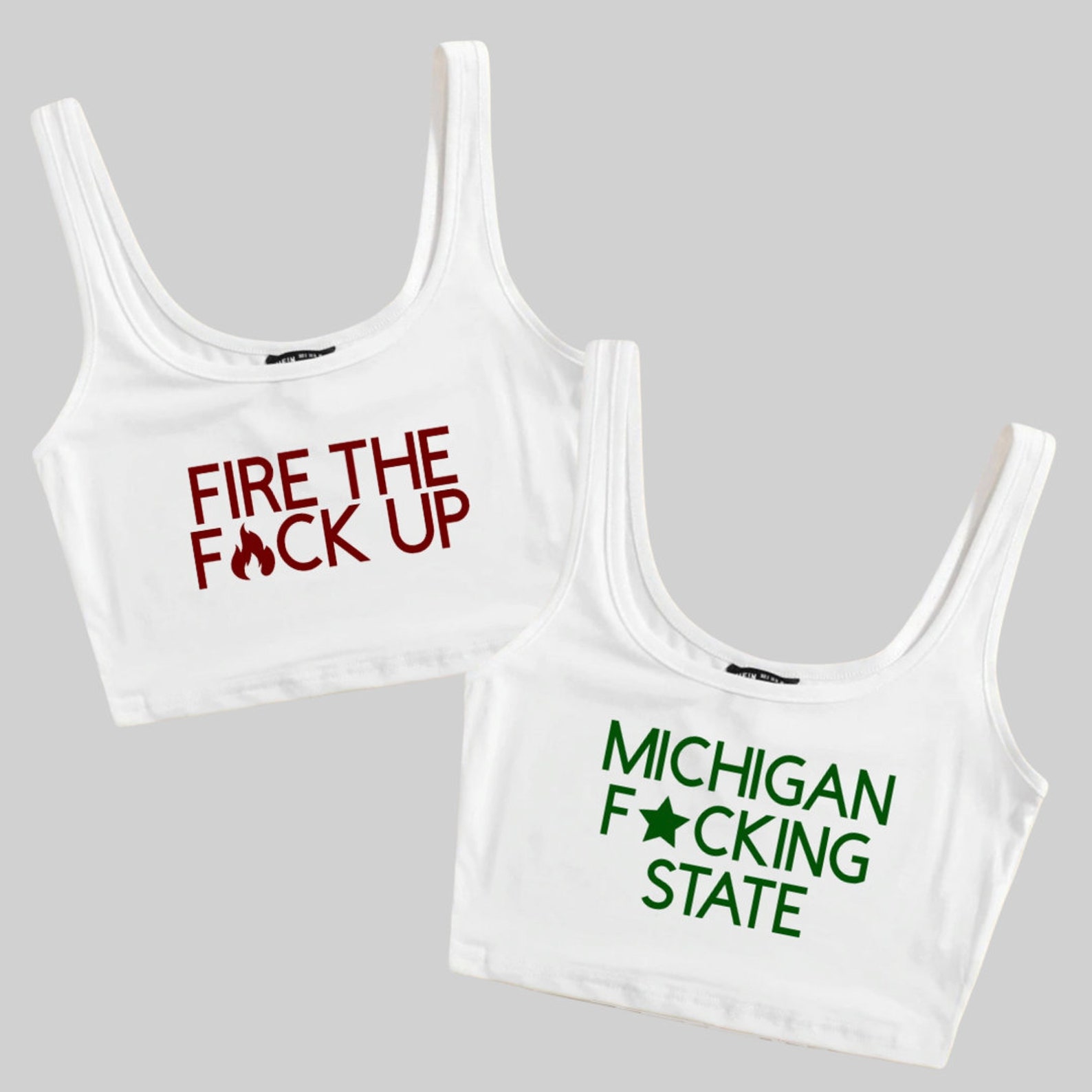 CUSTOM University Cropped Tank Top Tailgate Tank Custom - Etsy