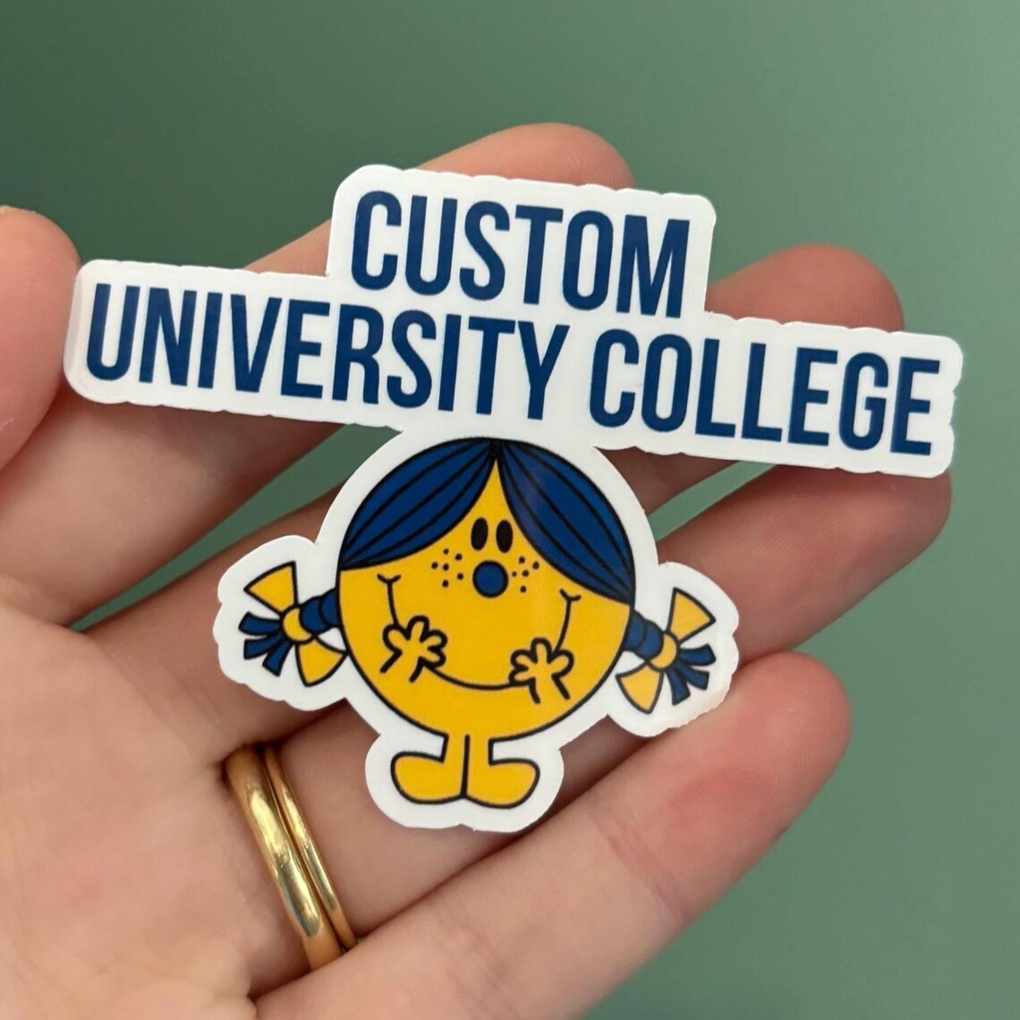 CUSTOM University Sticker Laptop Sticker Water Bottle Sticker Trendy ...