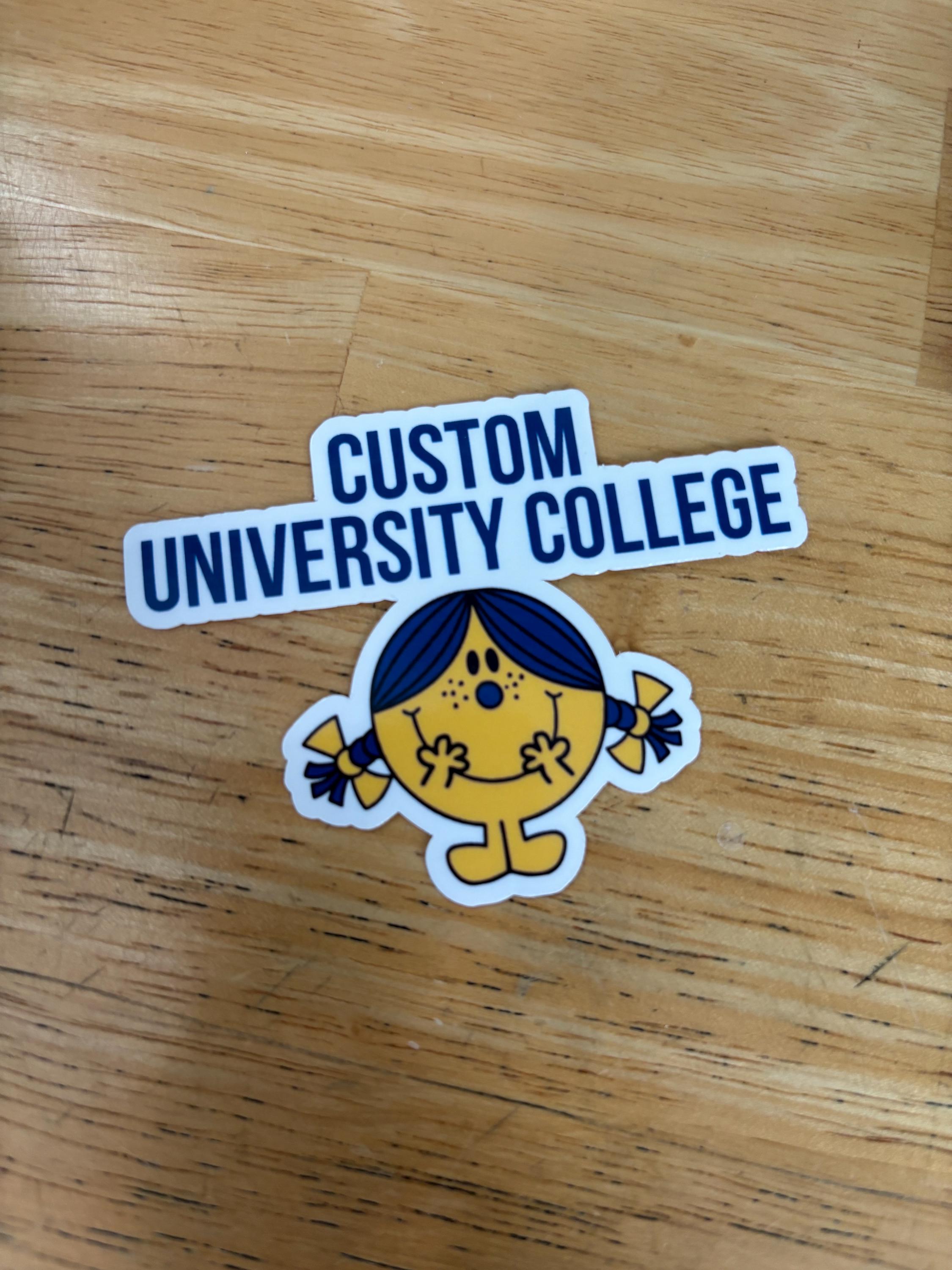 CUSTOM University Sticker Laptop Sticker Water Bottle Sticker Trendy ...