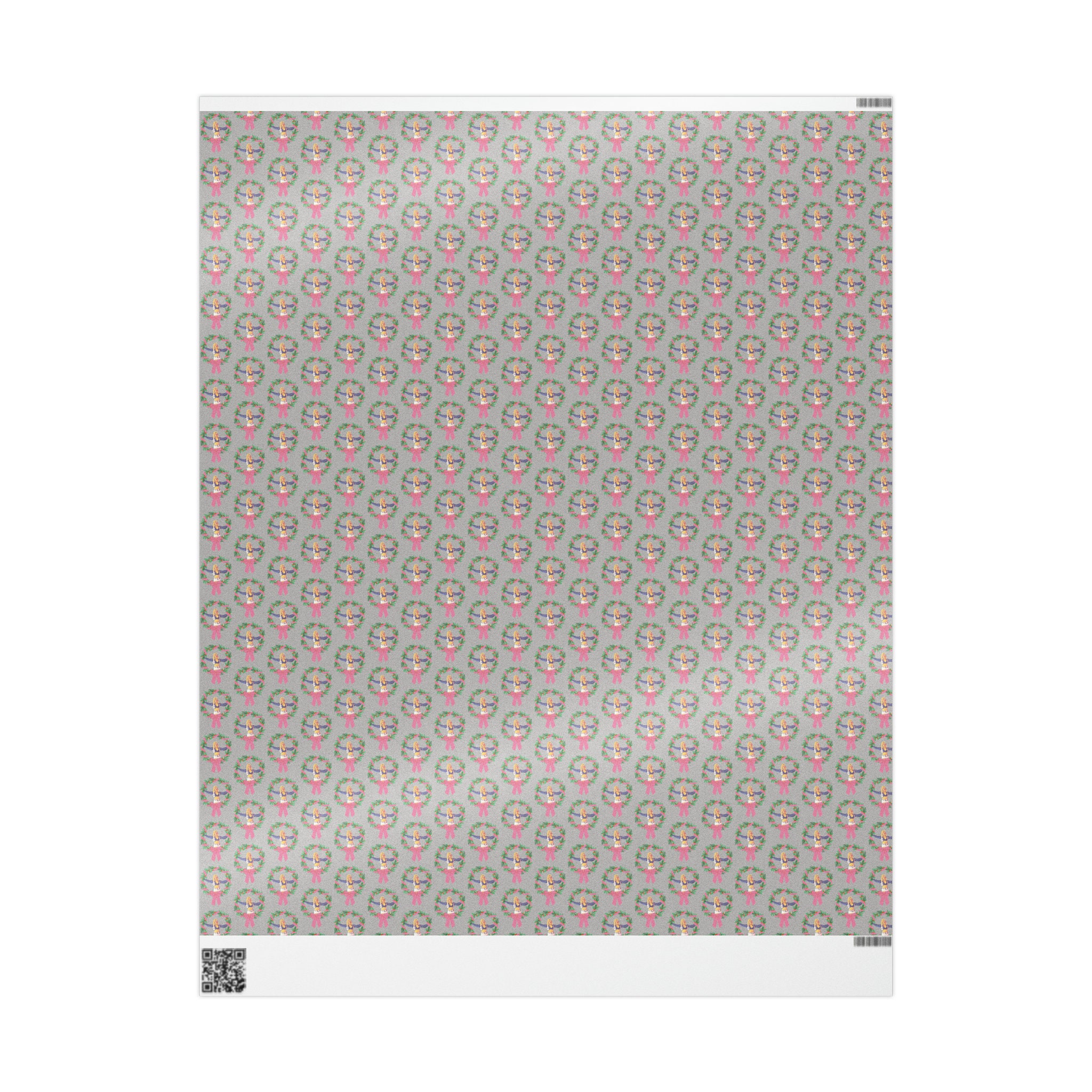 Dolly Parton Wrapping Paper: Pink Wreath Pattern, Country Music Gift - Etsy