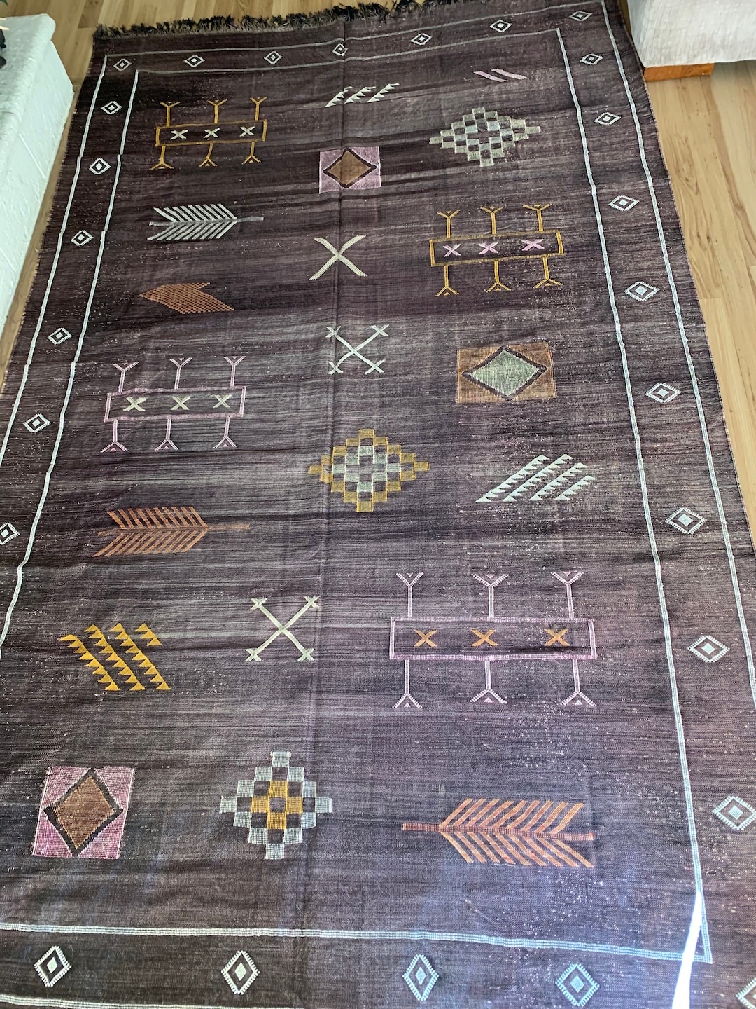 Moroccan Cactus Silk Rug, Hand Woven Berber Tribe in Atlas Mountains ...