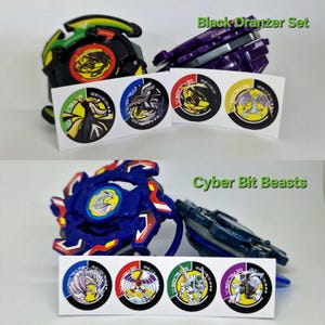 Beyblade X Retro Bit Beast Stickers - Etsy