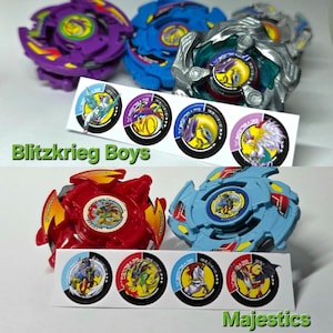 Beyblade X Retro Bit Beast Stickers - Etsy