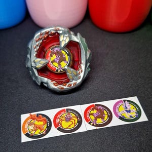 Beyblade X Retro Bit Beast Stickers - Etsy