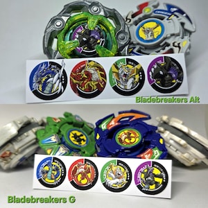 Beyblade X Retro Bit Beast Stickers - Etsy