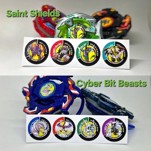 Beyblade X Retro Bit Beast Stickers - Etsy