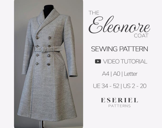 PDF Sewing Pattern. Women Hooded Coat -pepernoot- (size 34-48) - Etsy ...
