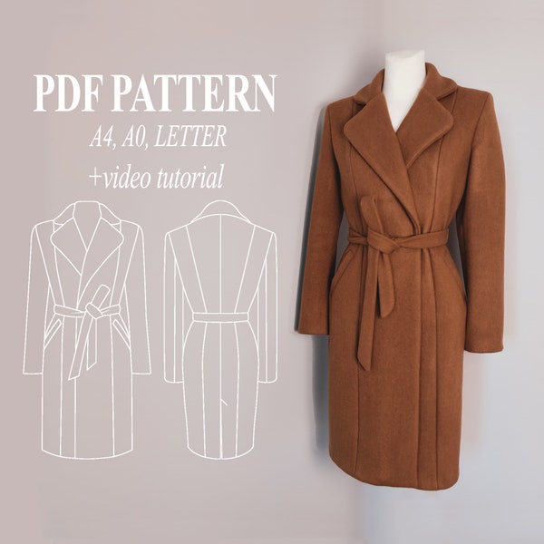 Wrap Coat Pattern - Etsy