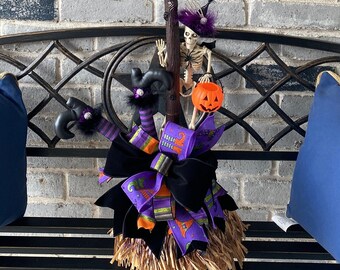 Animated Witch Broom Enchanting Witch Broom Halloween Decor Halloween ...