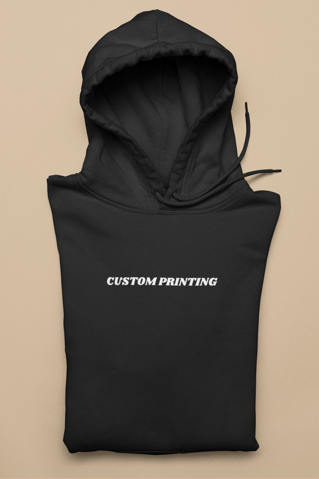 Custom Printed Small Minimalist Font Hoodie - Etsy