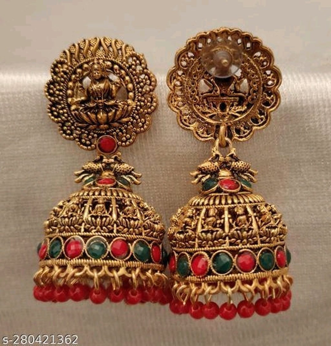 South Devi Goddess Temple Jhumka/bride Gift/gift for - Etsy