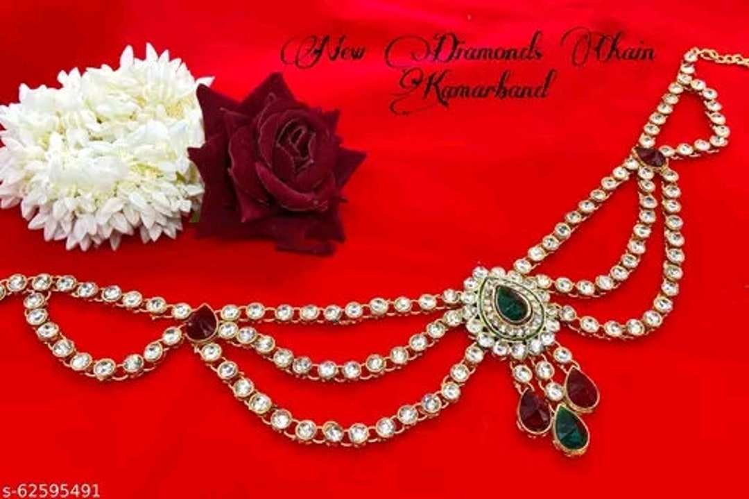 South Indian Wedding Style Gold Plated Waist Chain/south Indian Jewelry ...