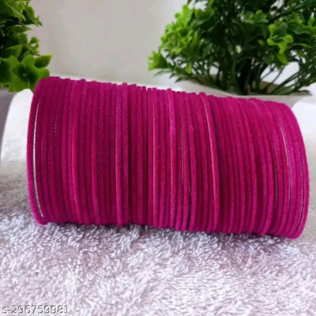Indian Velvet Metal Bangles /wedding Bangles/bridal Velvet Bangles ...