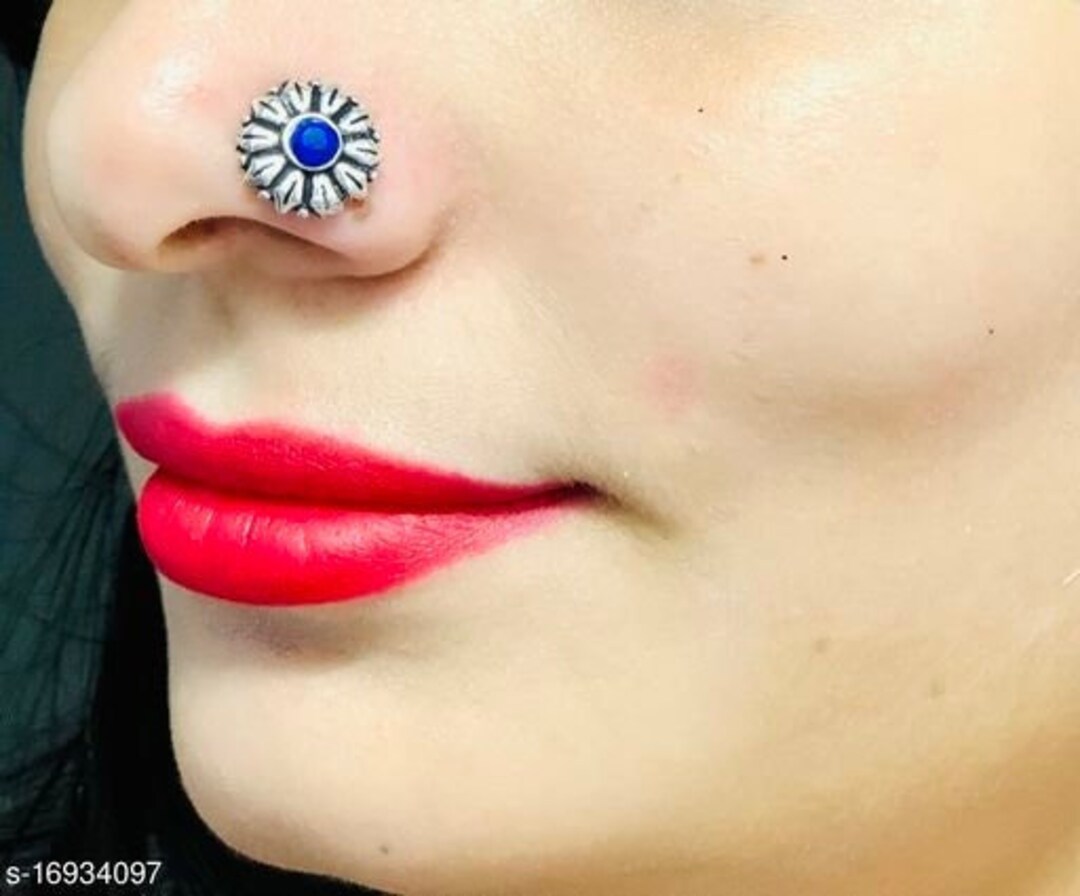Kundan Nose Pin/nath/indian Nose Ring/fine Kundan Nath/indian - Etsy