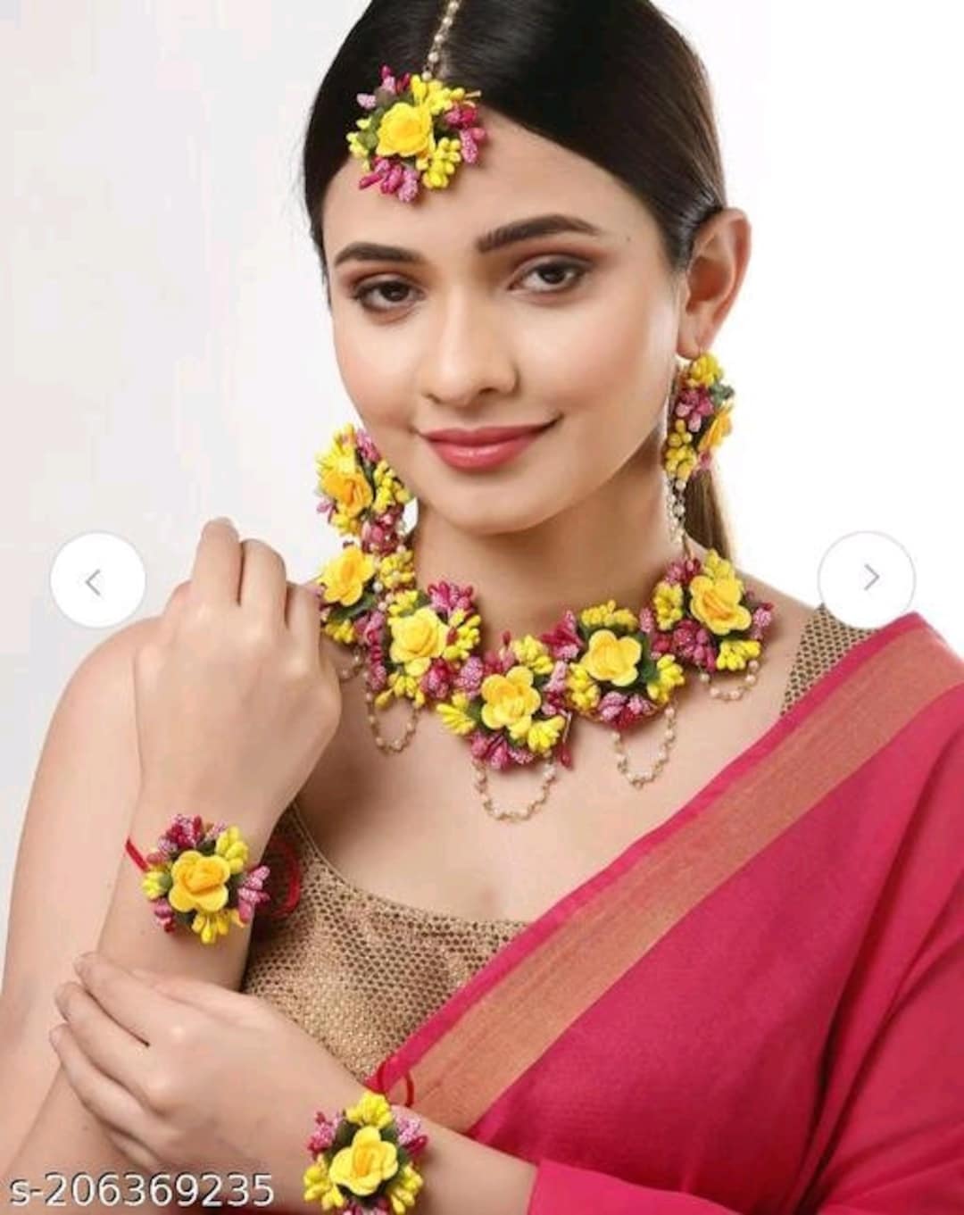 Haldi Ceremony Necklace With Earrings/jewelry/beautiful Handcrafted ...