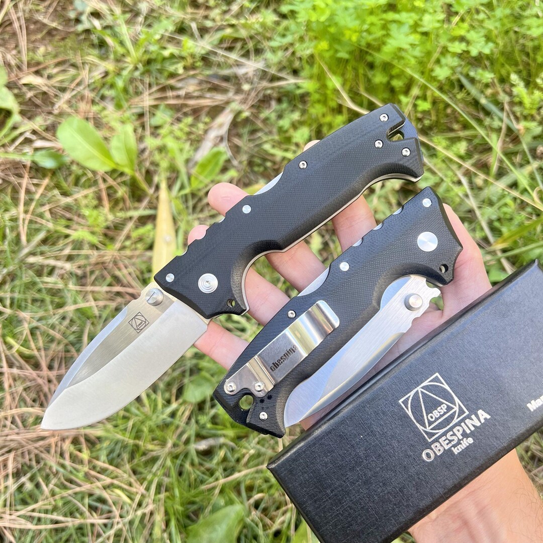 Groot personaliseerbaar massief zakmes Edc massief zakmes D2 stalen ...