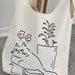 Fat Cat Tote Bag Kitten Shoulder Bag Cat Lover Person Gift Present Cat ...