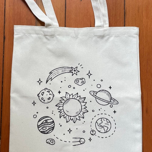 Outer Space Tote Bag Solar System Kids Tote Children Present - Etsy