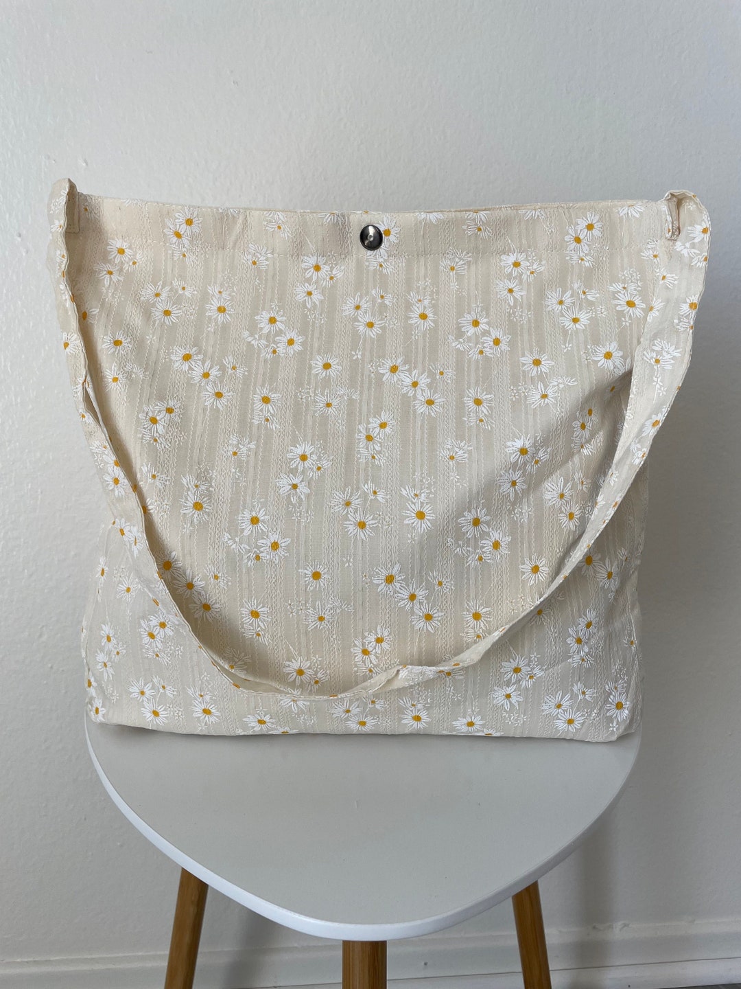Cute Floral Embroidered Tote Bag Flower Daisy Embroidery Gifts for Her ...