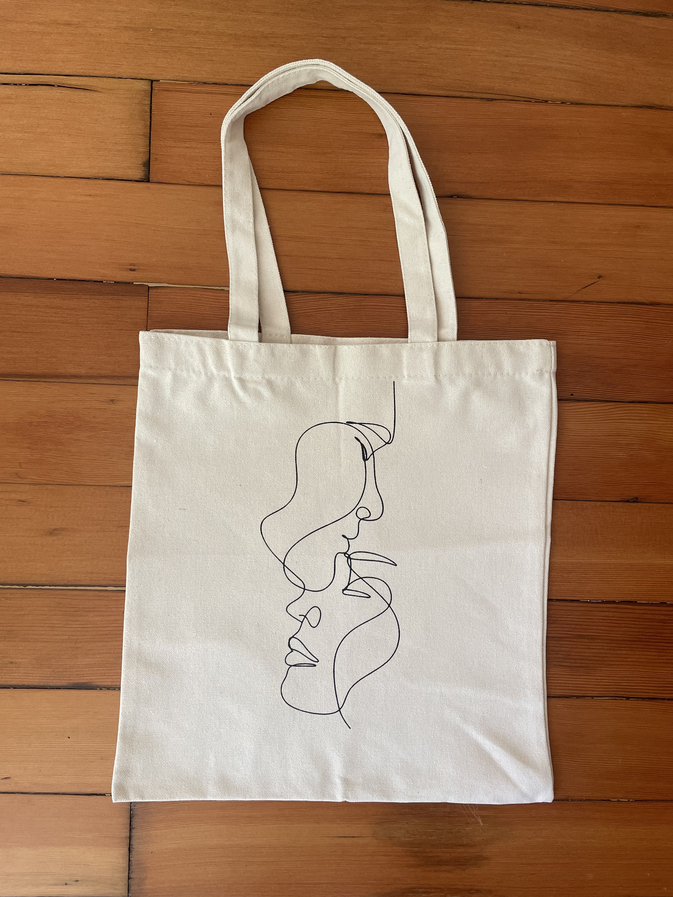 Minimalist Figure Artistic Tote Bag Gift Present Hand-drawn - Etsy UK