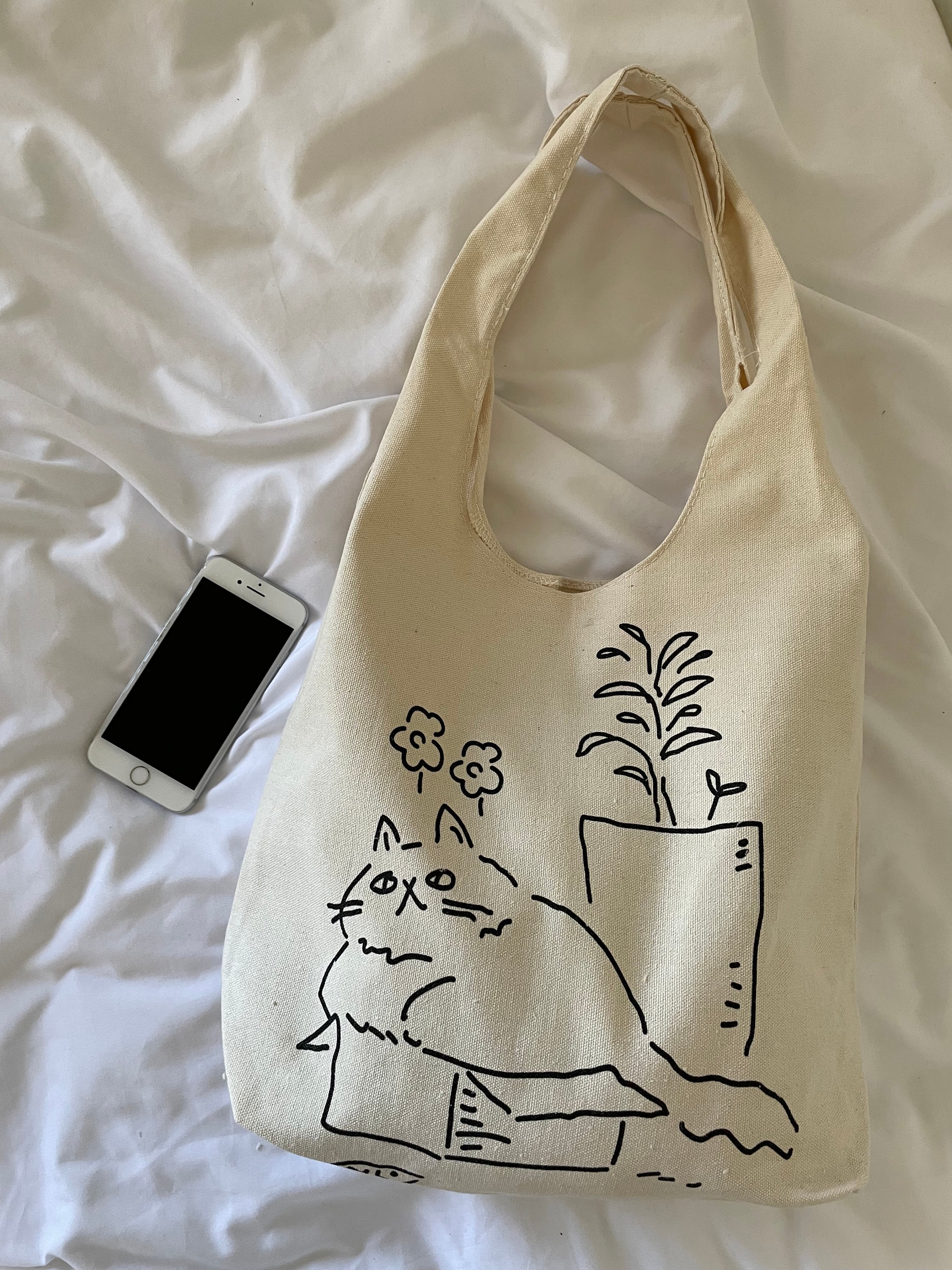 Fat Cat Tote Bag Kitten Shoulder Bag Cat Lover Person Gift - Etsy