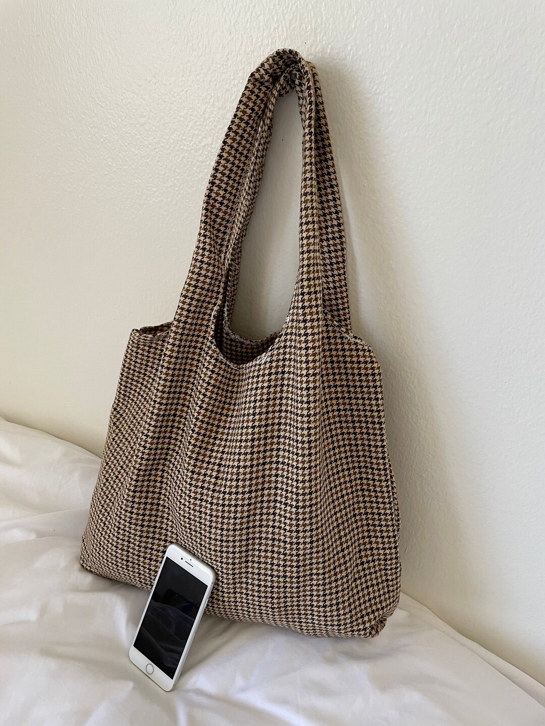 Plaid Tote Bag Shoulder Bag Aesthetic Vintage Flannel for Women Back to ...
