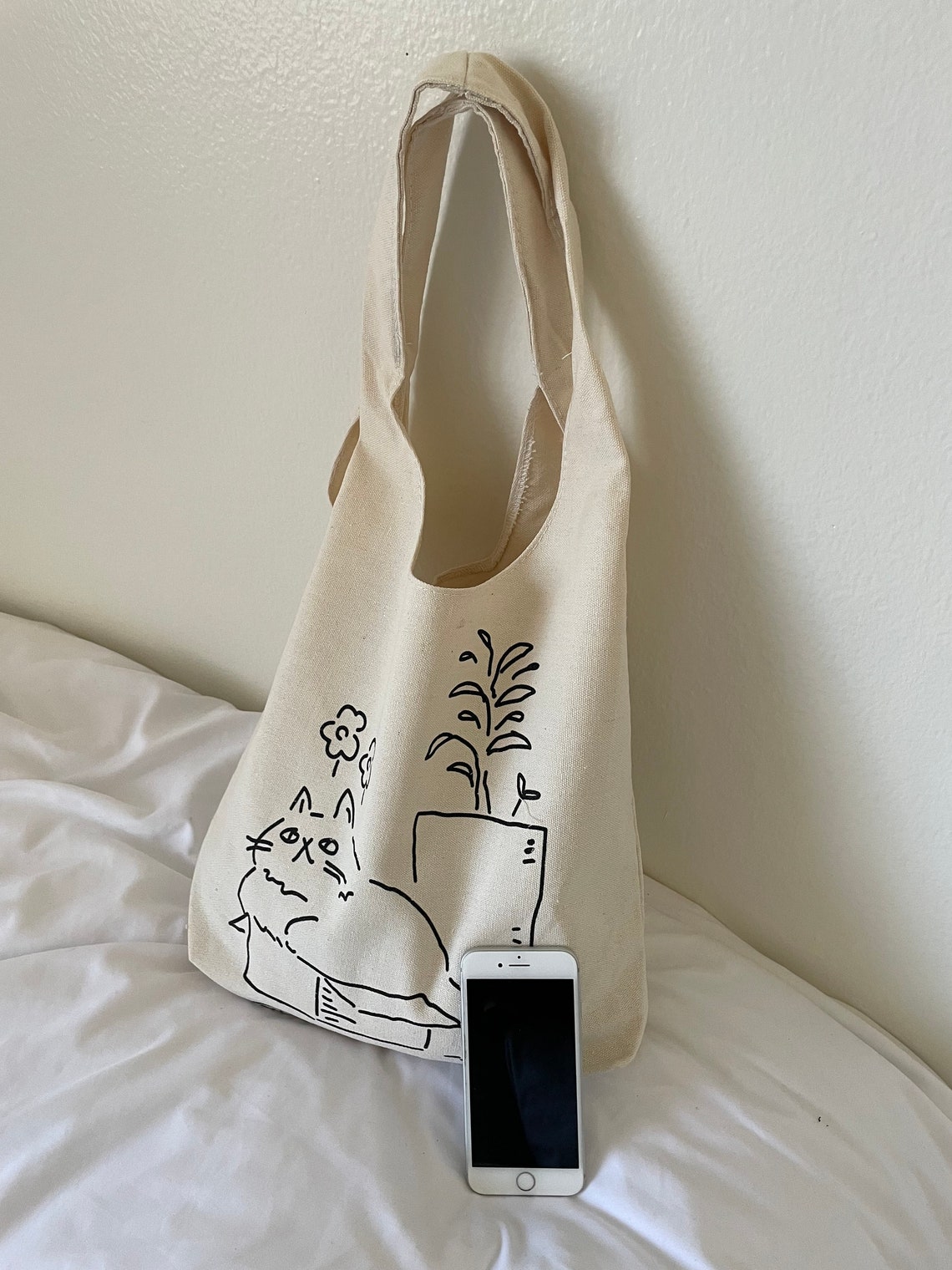 Fat Cat Tote Bag Kitten Shoulder Bag Cat Lover Person Gift Present Cat ...