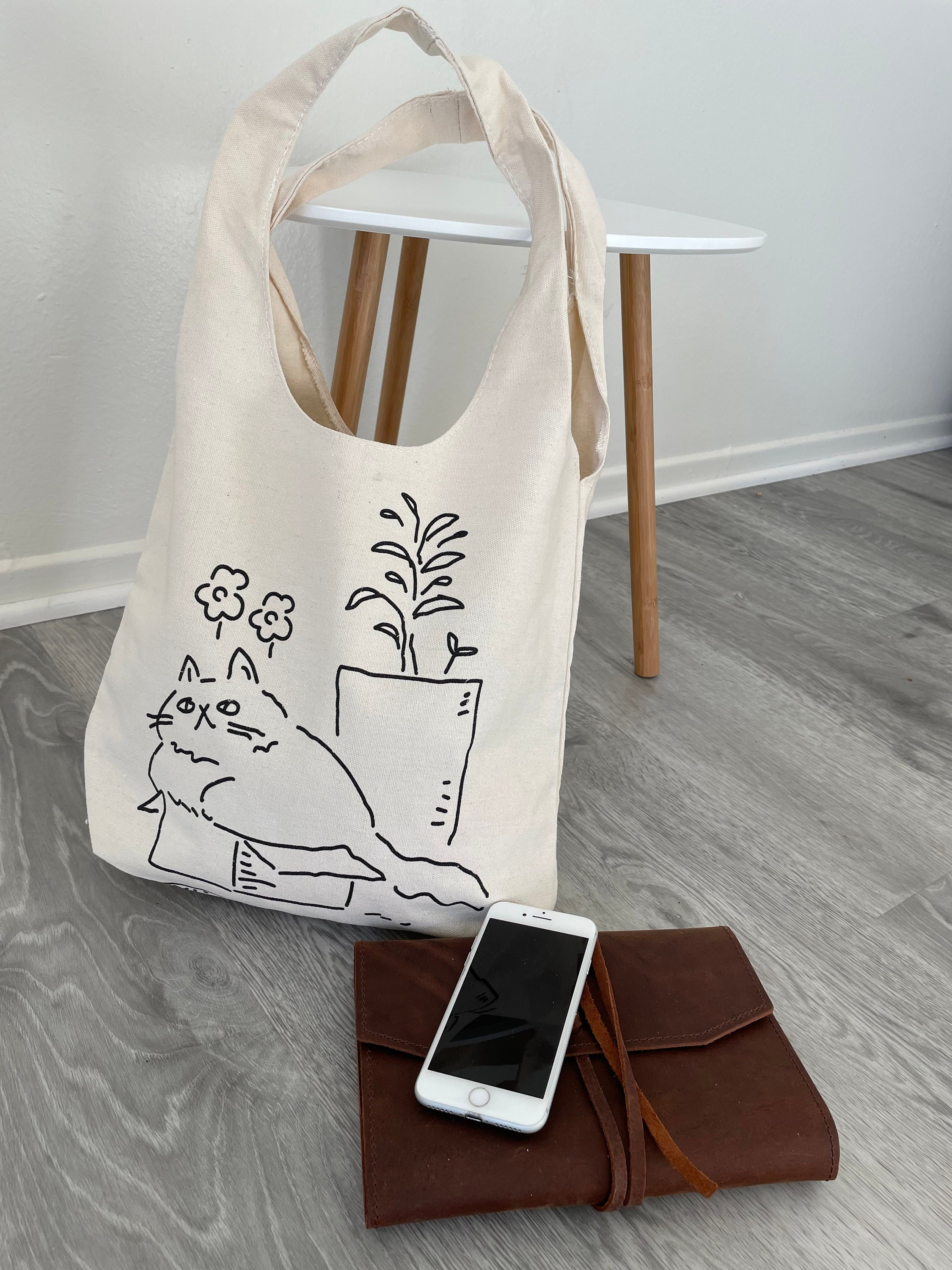 Fat Cat Tote Bag Kitten Shoulder Bag Cat Lover Person Gift - Etsy
