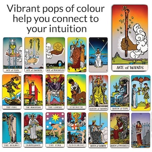 Pixie Pop Tarot Deck – Inclusive Modern Rider-waite Tarot | 78 Cards for Divination, Self ...