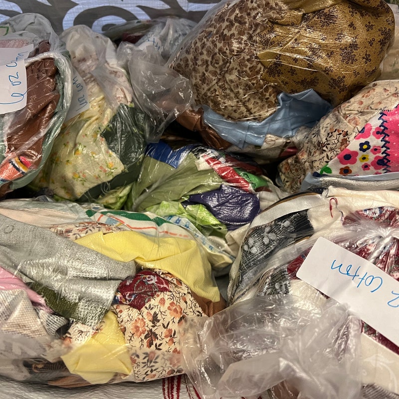 Fabric Scrap Bag - Etsy