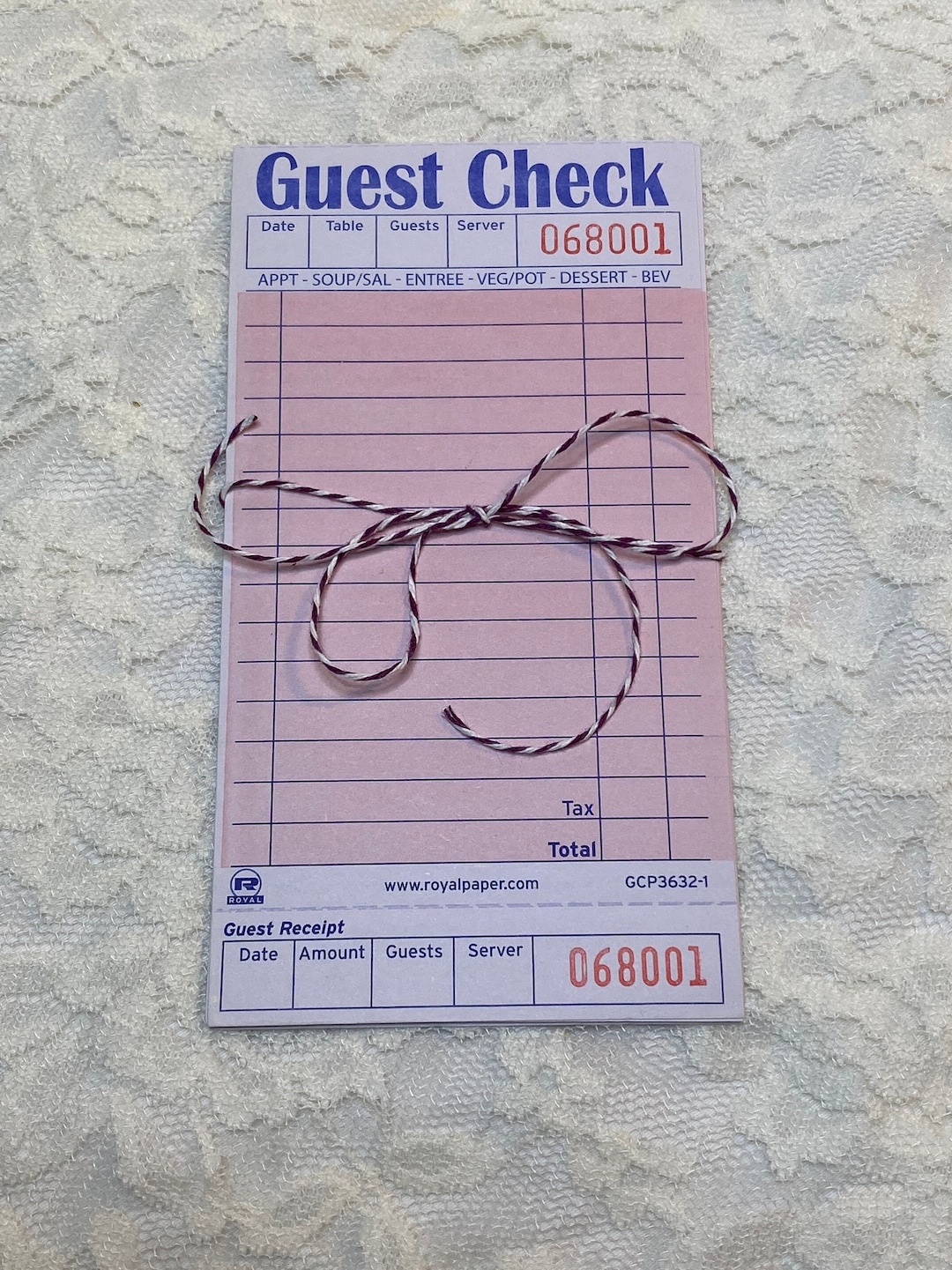 10 Light Pink Retro Guest Checks/ Ephemera/ Junk Journal - Etsy