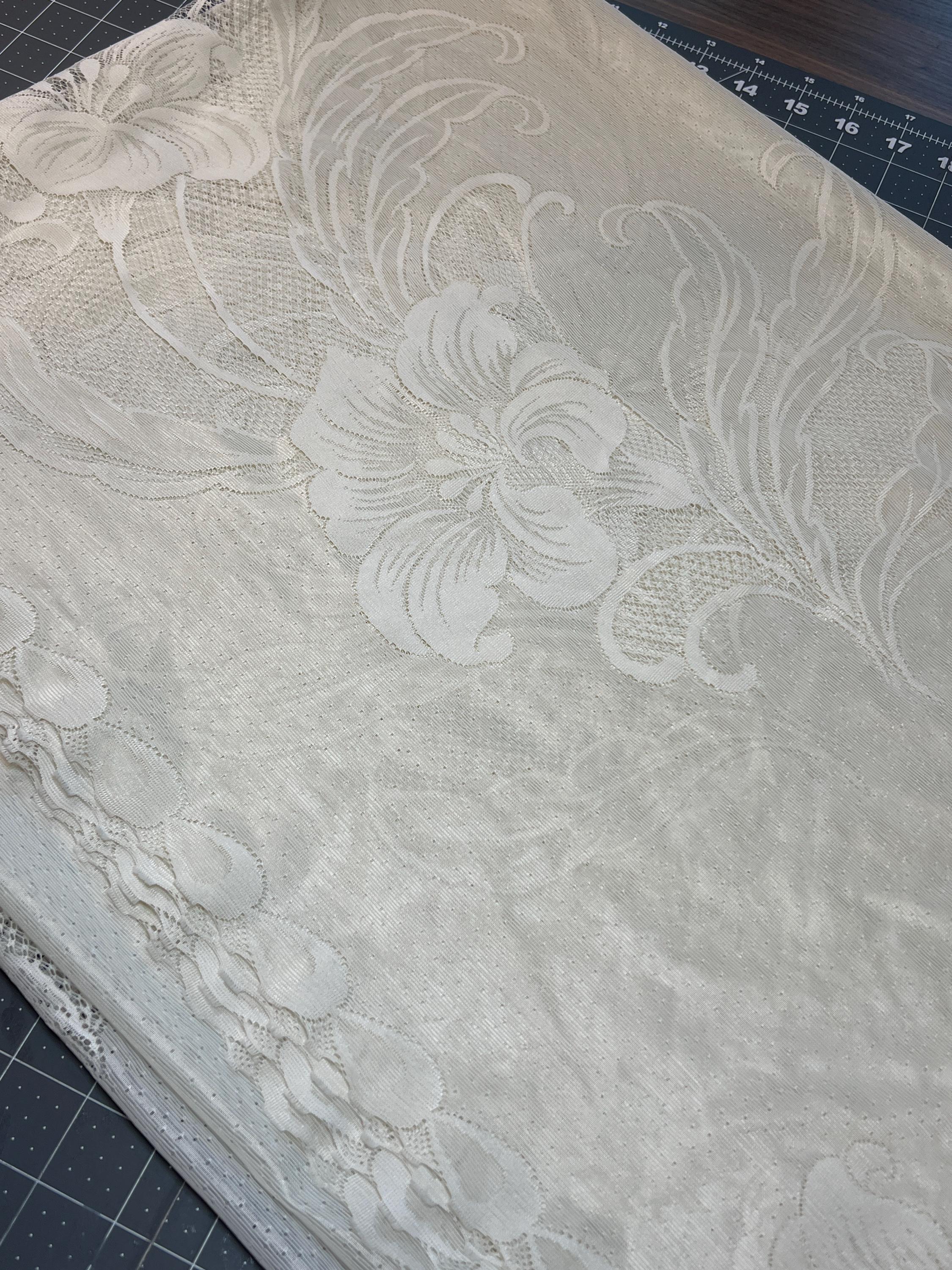 Vintage Lace Curtain Fat Quarter: 18x22in Fabric for Junk Journals- L13 ...
