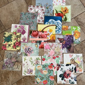 24pc Paper Napkins for Crafting- 20 Regular and 4 Cocktail Size ...