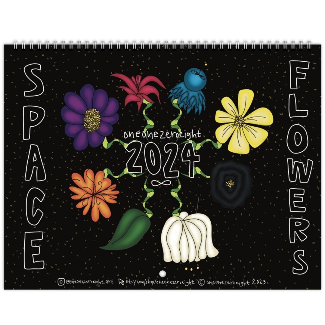 SALE! 2024 SPACE FLOWERS Calendar (us/can) - Etsy