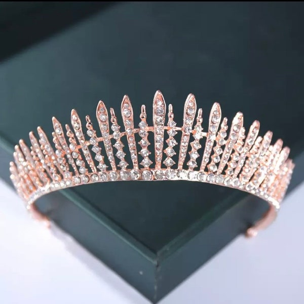Rose Gold Tiara - Etsy UK