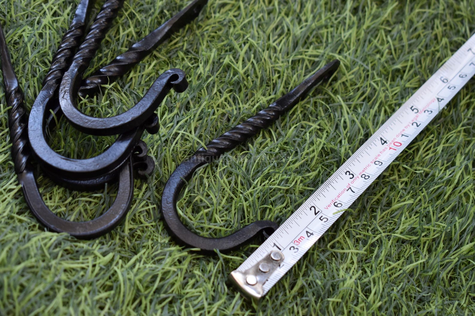 Hand Forged Medieval Iron Wall Hooks: Rustic Vintage Decor - Pack of 5 ...