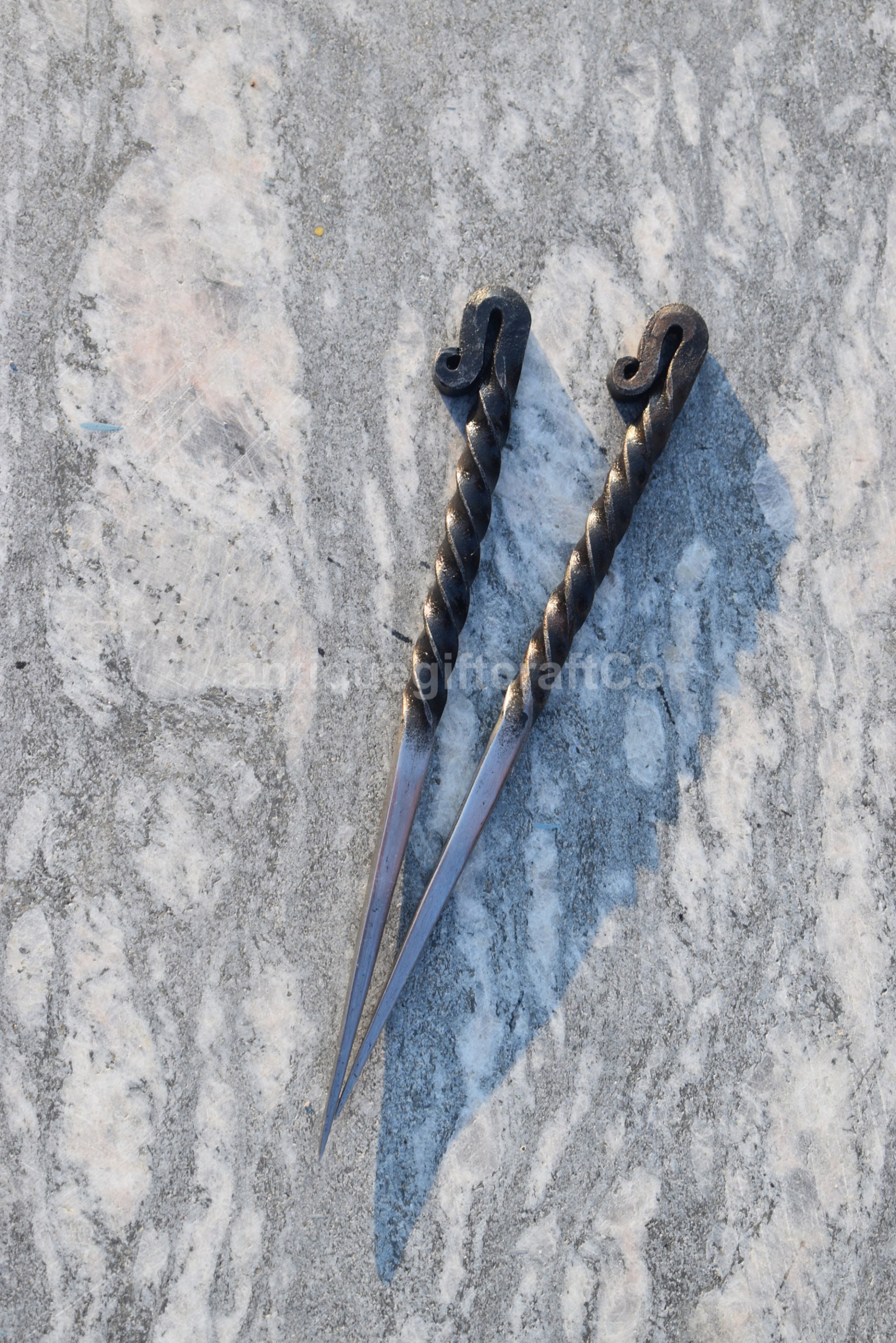 Hand-forged Medieval-style Iron Eating Fork Sticks – Rustic Historical ...