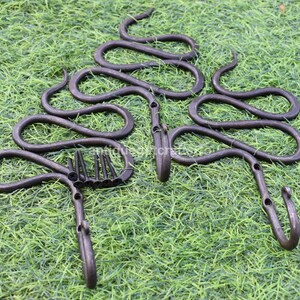 Hand Forged Medieval Iron Hook: Wall Hanging Coat Hook - Etsy