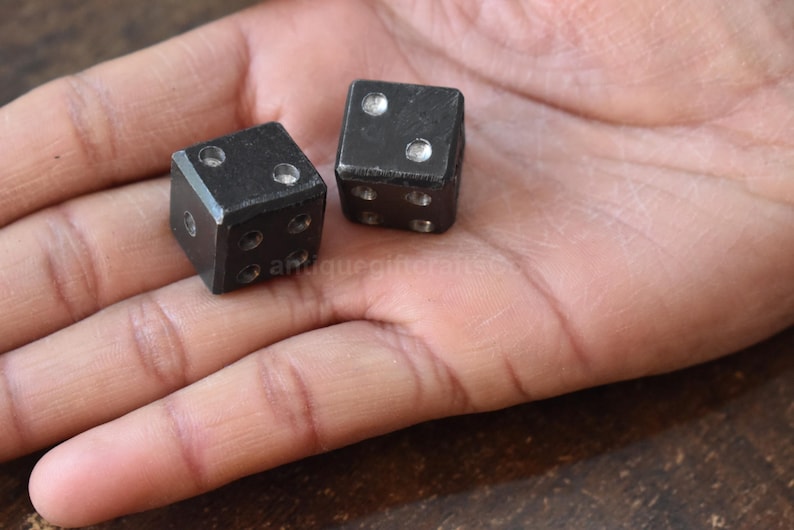 Handmade Iron Dice Set: Board Game & Tabletop Gaming (16x16mm, Set of 2 ...