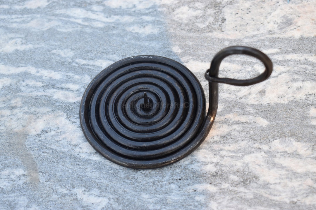 Hand Forged Medieval Coiled Candle Holder. Best Gift for Halloween, Hen ...